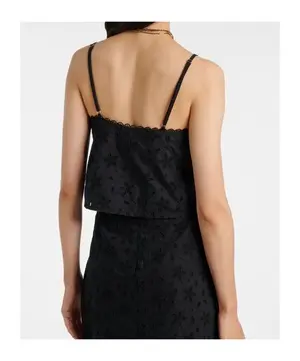 Posse Salma Embroidered Cropped Top