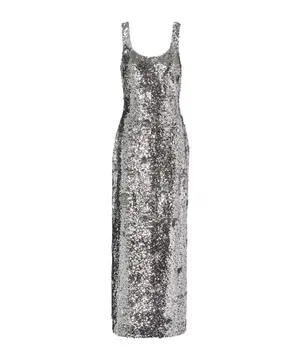 Simkhai Bex Embellished Gown - Silver
