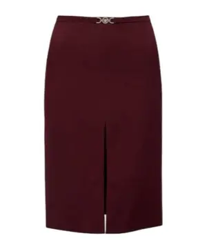 Versace Medusa Wool Gabardine Pencil Skirt