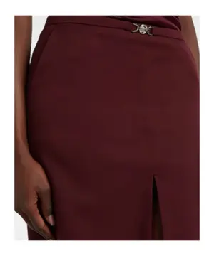 Versace Medusa Wool Gabardine Pencil Skirt