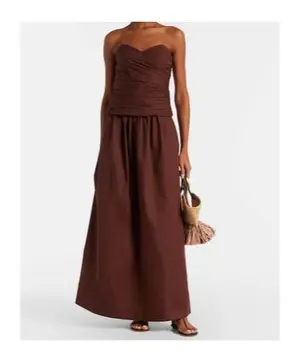 ADRIANA DEGREAS Pleated Maxi Skirt