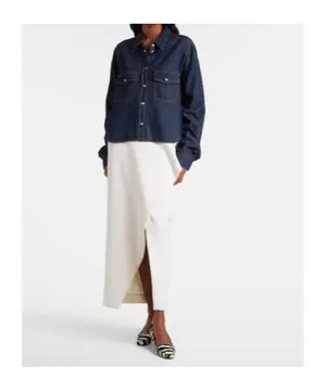 Khaite Grenon Asymmetric Denim Shirt