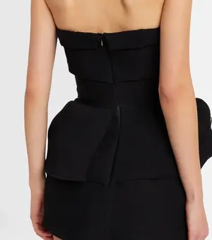 Magda Butrym Asymmetric Peplum Bustier Dress