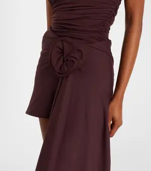 Magda Butrym Floral-appliqué Draped Miniskirt