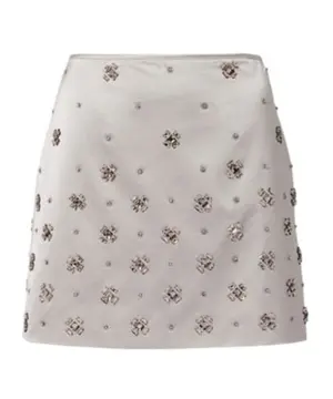 Veronica Beard Olenna Embellished Cotton-blend Miniskirt