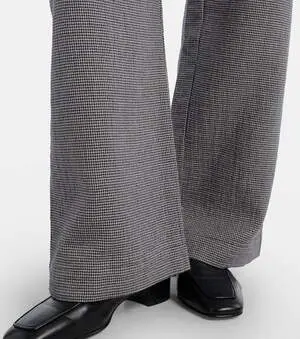 Velvet By Graham & Spencer Braylen Houndstooth Cotton Wide-leg Pants