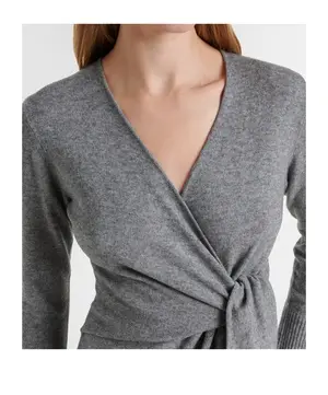 Veronica Beard Salomez Wool And Cashmere Wrap Midi Dress