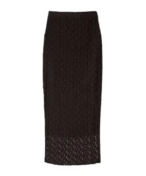 Velvet By Graham & Spencer Mia Lace Midi Skirt - Black