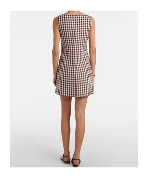 Posse Sadie Gingham Linen Minidress