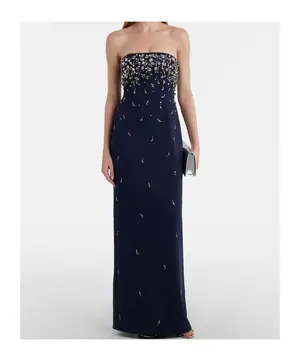 Simkhai Reign Embellished Crepe Bustier Gown