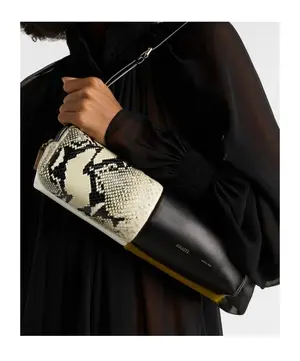 Khaite Kye Paneled Leather Shoulder Bag