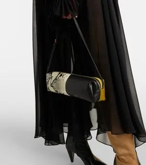 Khaite Kye Paneled Leather Shoulder Bag