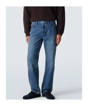 FRAME Relaxed Distressed Straight Jeans