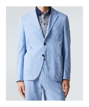 Etro Woven Cotton Jersey Blazer