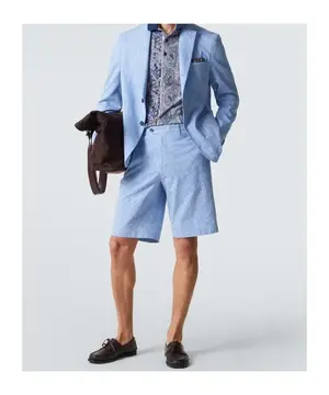 Etro Woven Cotton Jersey Blazer