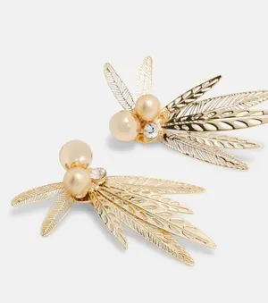Carolina Herrera Crystal-embellished Clip-on Earrings