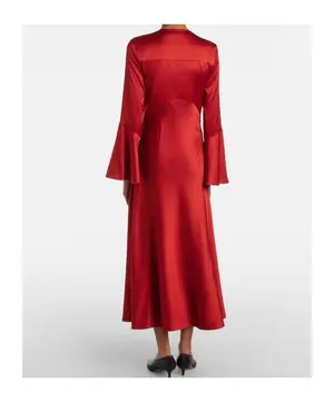 Veronica Beard Ezri Silk-blend Satin Midi Dress