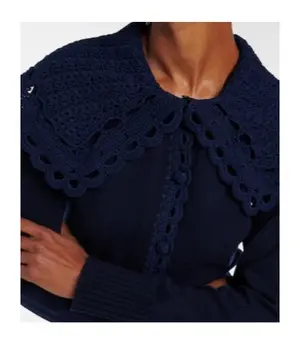 Erdem Crochet-trimmed Wool-blend Cardigan