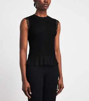 Claudie Pierlot Knit Ruffle Top