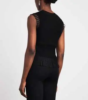 Claudie Pierlot Knit Ruffle Top