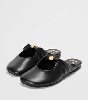 Loewe Leather Pebble Mules - Black