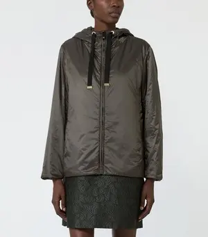 Max Mara Padded Hooded Jacket - Brown