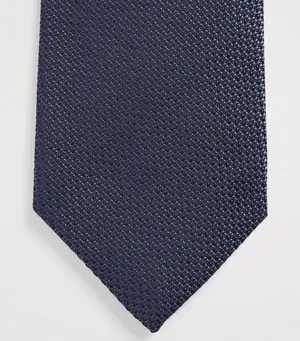 Isaia Silk Seven-fold Tie - Blue
