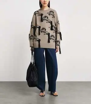Stella McCartney Virgin Wool Embroidered Horse Sweater