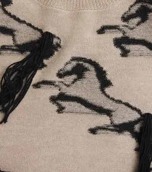 Stella McCartney Virgin Wool Embroidered Horse Sweater