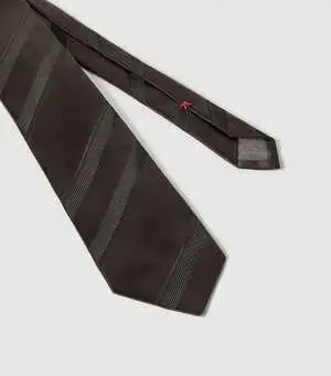 Brunello Cucinelli Silk Geometric Neck Tie