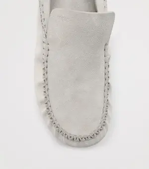 Loewe Suede Rambla Loafers - Grey