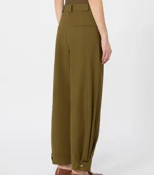 Max Mara Stretch-cotton Barrel Leg Trousers
