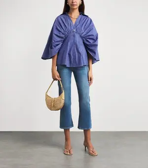 7 For All Mankind The Leggy Bootcut Crop Jeans
