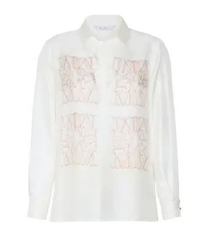 Max Mara Silk Monogram Shirt