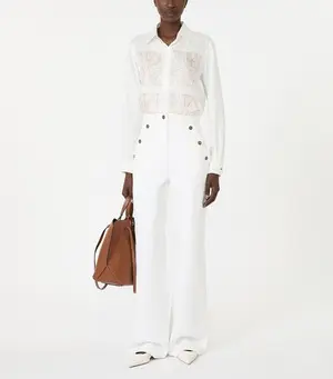 Max Mara Silk Monogram Shirt