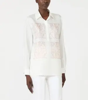 Max Mara Silk Monogram Shirt