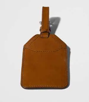 Miu Miu Leather Logo Tag Keyring