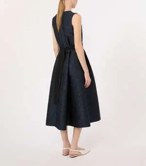 Max Mara Crystal Jacquard Midi Dress