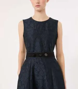 Max Mara Crystal Jacquard Midi Dress