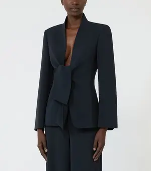 Max Mara Sash-tie Blazer - Navy