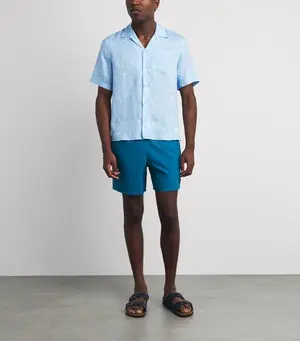 Vilebrequin Linen Bubble Turtle Print Charli Shirt