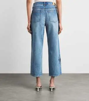 Paige Rylann Embroidered Straight Jeans