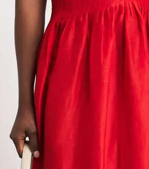 Tory Burch Linen-silk Maxi Dress - Red