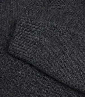 Khaite Leta Cashmere Crew Neck Cropped Sweater