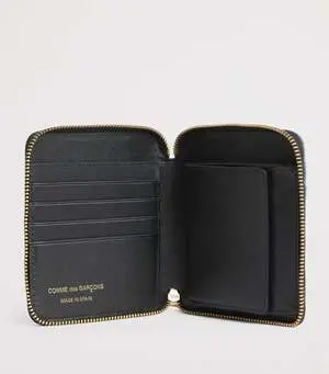 Play Comme Des Garcon Lambskin Denim-patch Bifold Wallet