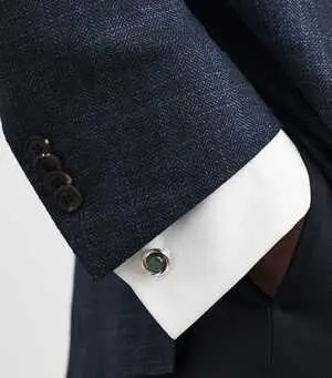 Tateossian Rhodium-plated Sterling Silver Mobius Cufflinks