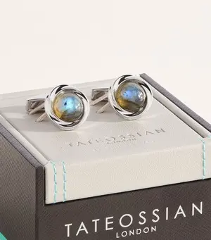 Tateossian Rhodium-plated Sterling Silver Mobius Cufflinks
