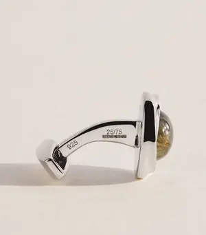 Tateossian Rhodium-plated Sterling Silver Mobius Cufflinks
