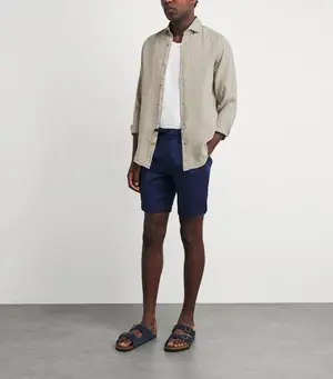 Frescobol Carioca Linen Antonio Shirt - Green