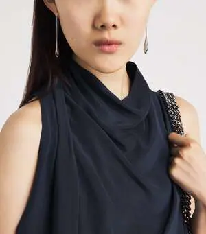 Rag & Bone Adela Silk Scarf Blouse - Blue